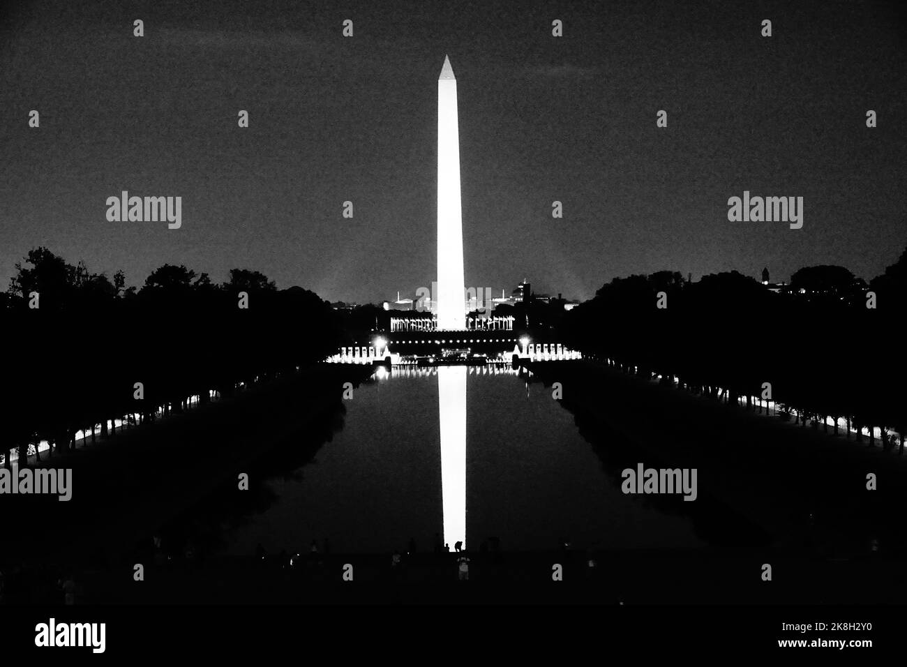 The Washington Monument is an obelisk shaped building within the ...