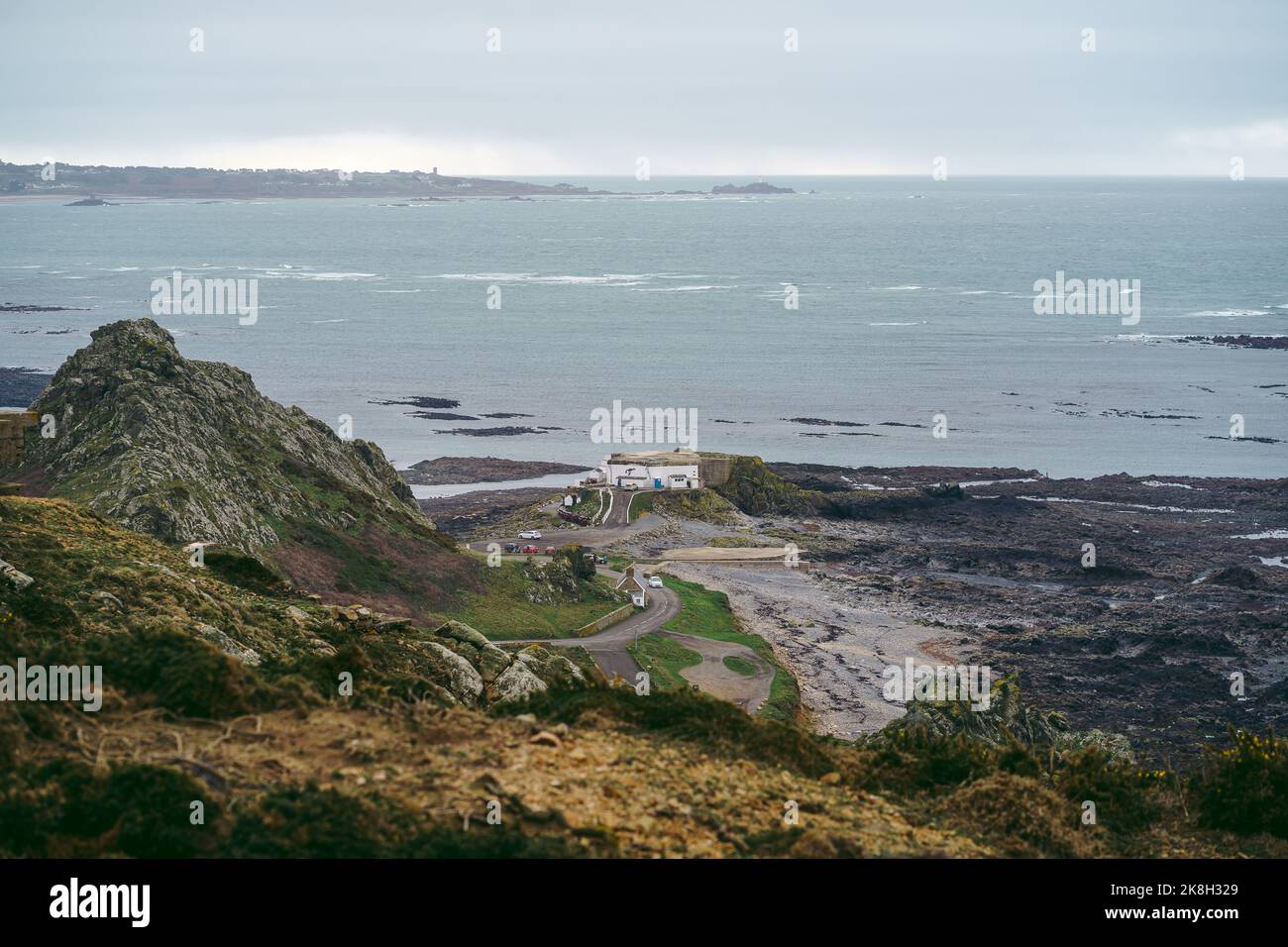 Beautiful nature views of coastal cliffs and beaches on Jersey Island ...