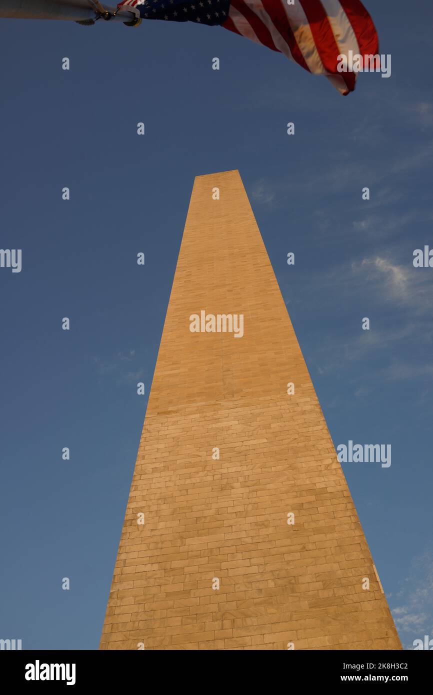 The Washington Monument is an obelisk shaped building within the ...