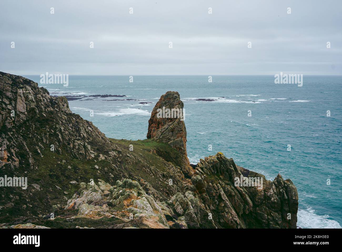 Beautiful nature views of coastal cliffs and beaches on Jersey Island ...