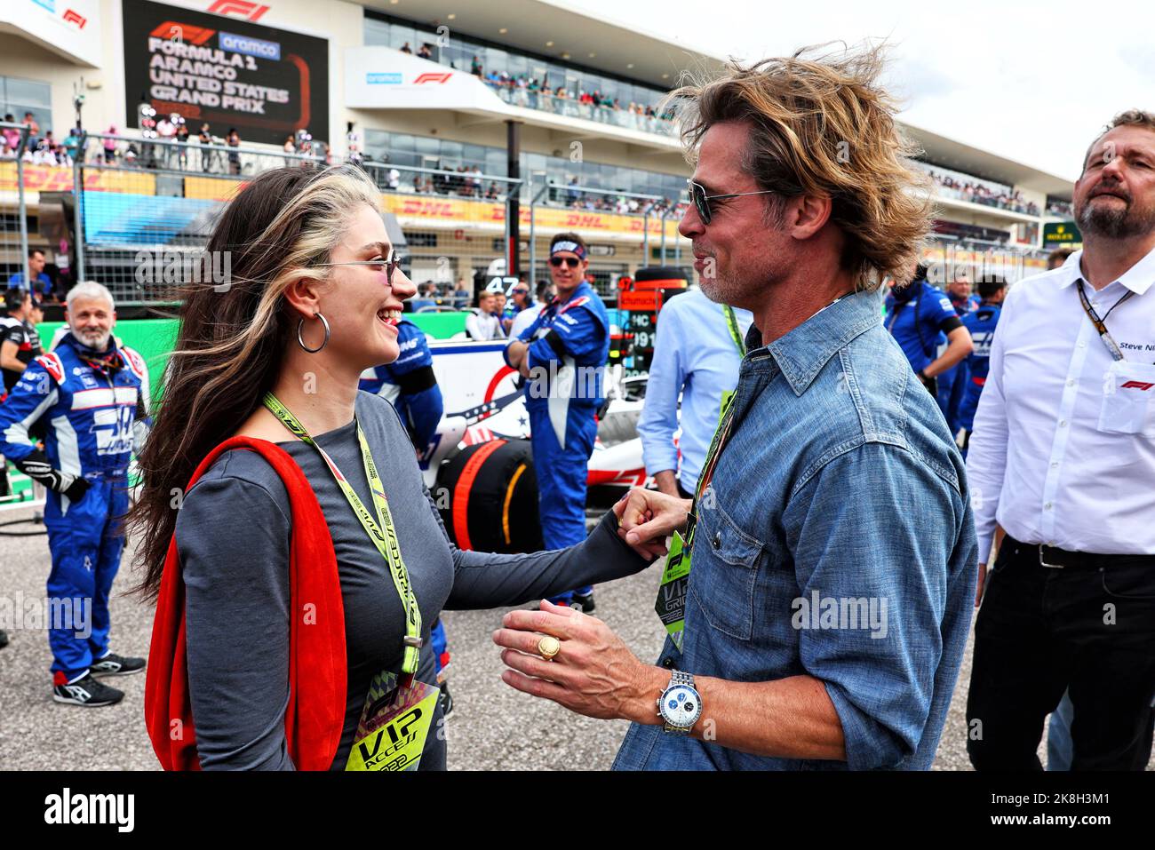 (L to R): Eve Hewson (IRE) Actress with Brad Pitt (USA) Actor on the ...