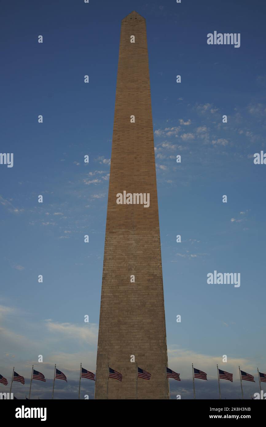 The Washington Monument is an obelisk shaped building within the ...