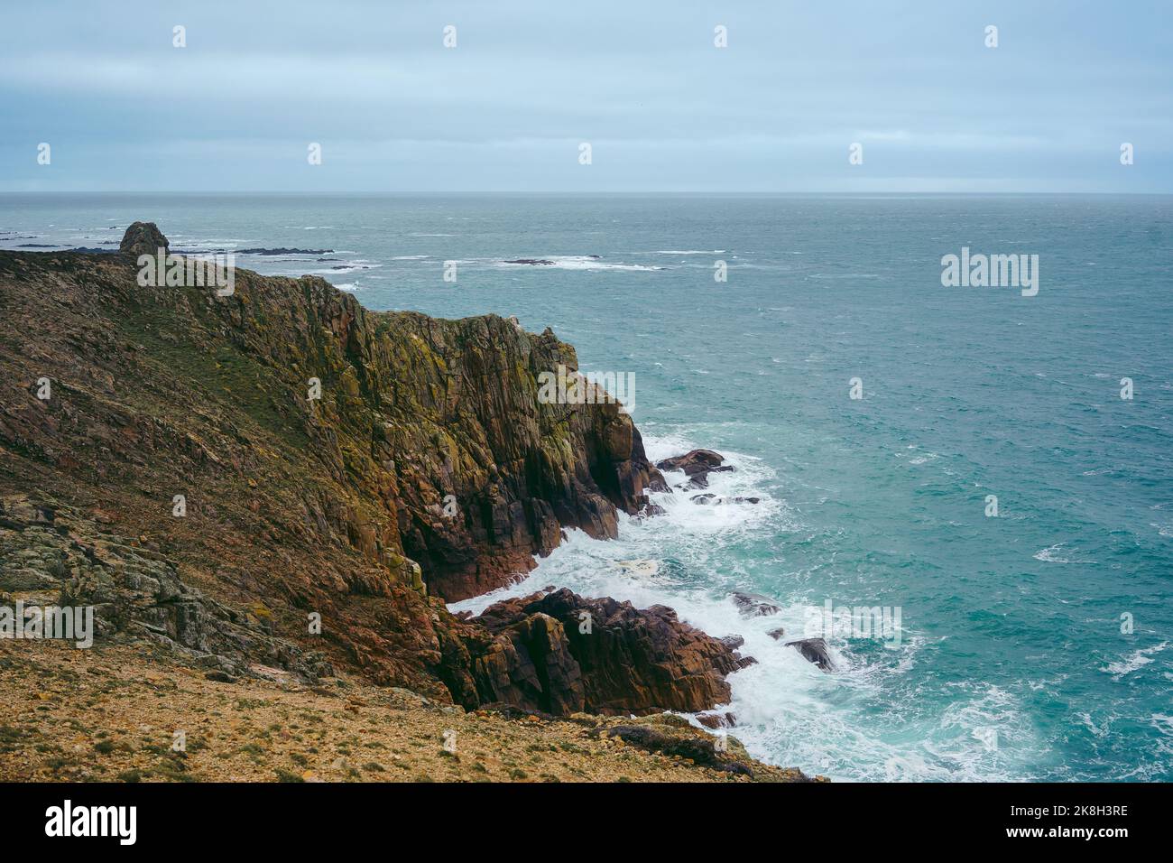 Beautiful nature views of coastal cliffs and beaches on Jersey Island ...