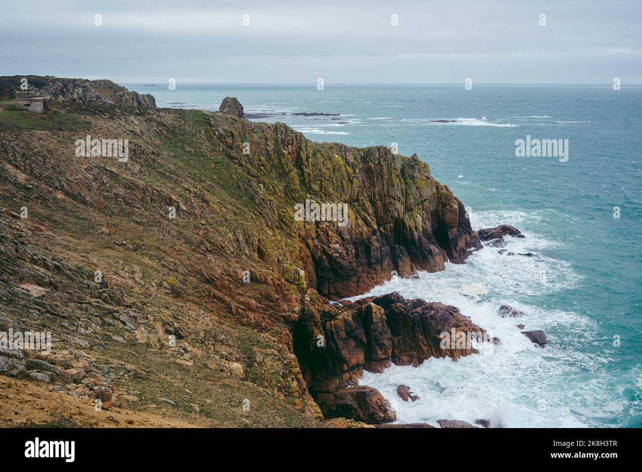 Beautiful nature views of coastal cliffs and beaches on Jersey Island ...