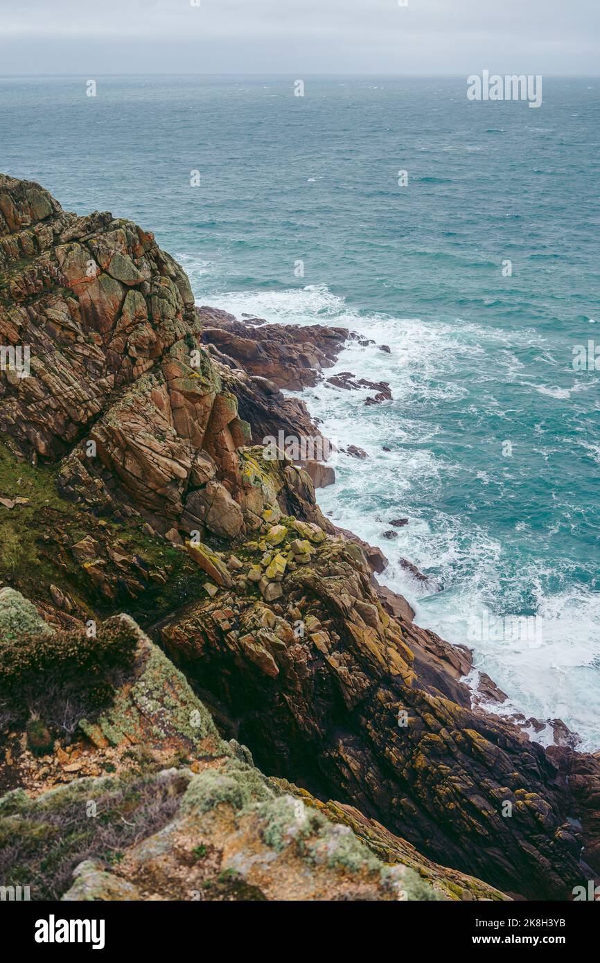 Beautiful nature views of coastal cliffs and beaches on Jersey Island ...