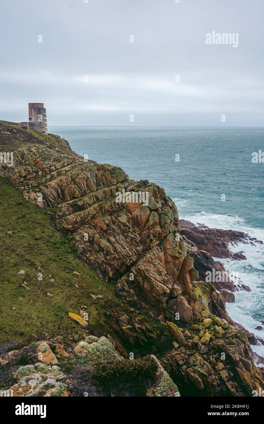 Beautiful nature views of coastal cliffs and beaches on Jersey Island ...