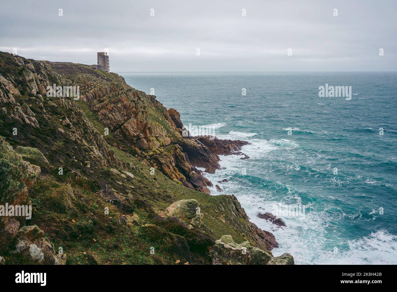 Beautiful nature views of coastal cliffs and beaches on Jersey Island ...
