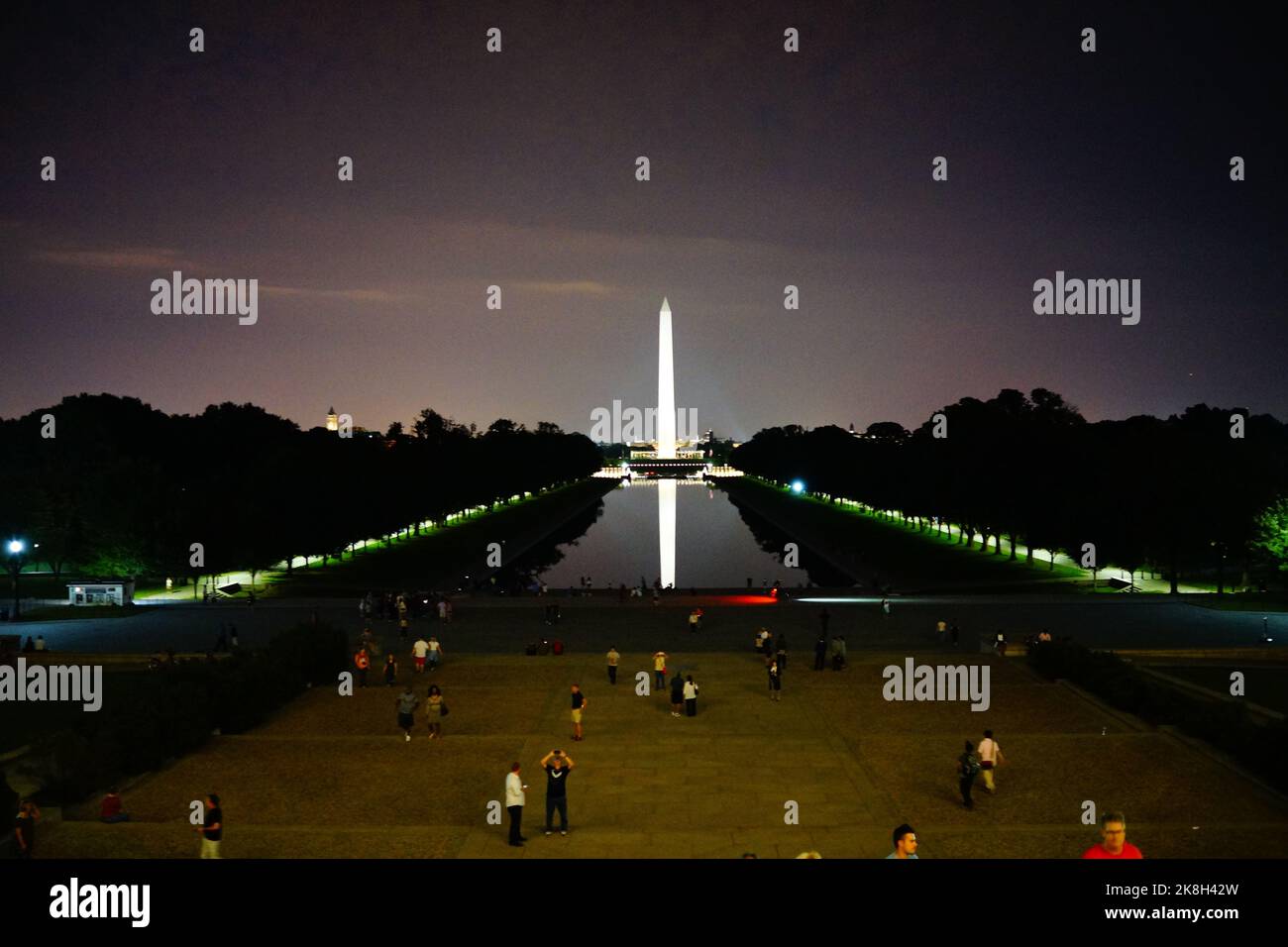 The Washington Monument is an obelisk shaped building within the ...
