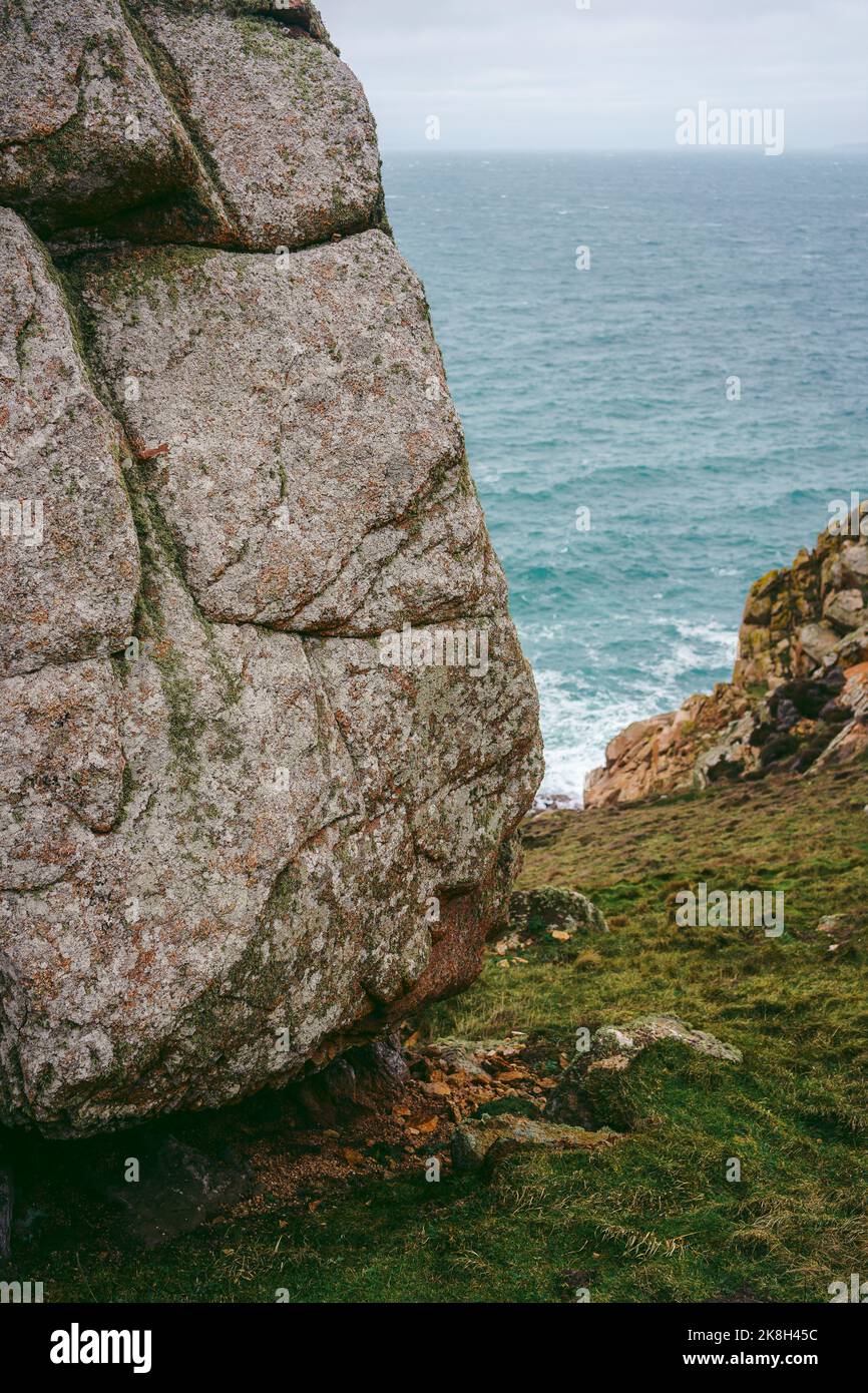 Beautiful nature views of coastal cliffs and beaches on Jersey Island ...