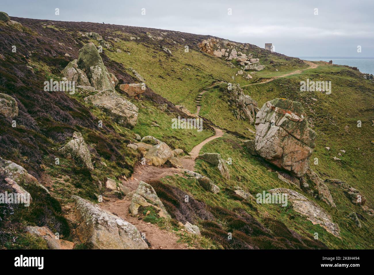 Beautiful nature views of coastal cliffs and beaches on Jersey Island ...