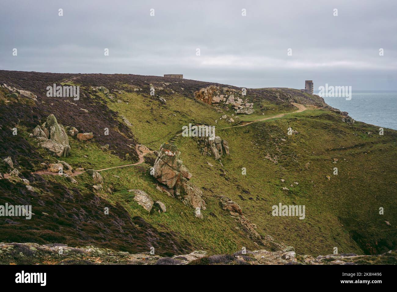 Beautiful nature views of coastal cliffs and beaches on Jersey Island ...