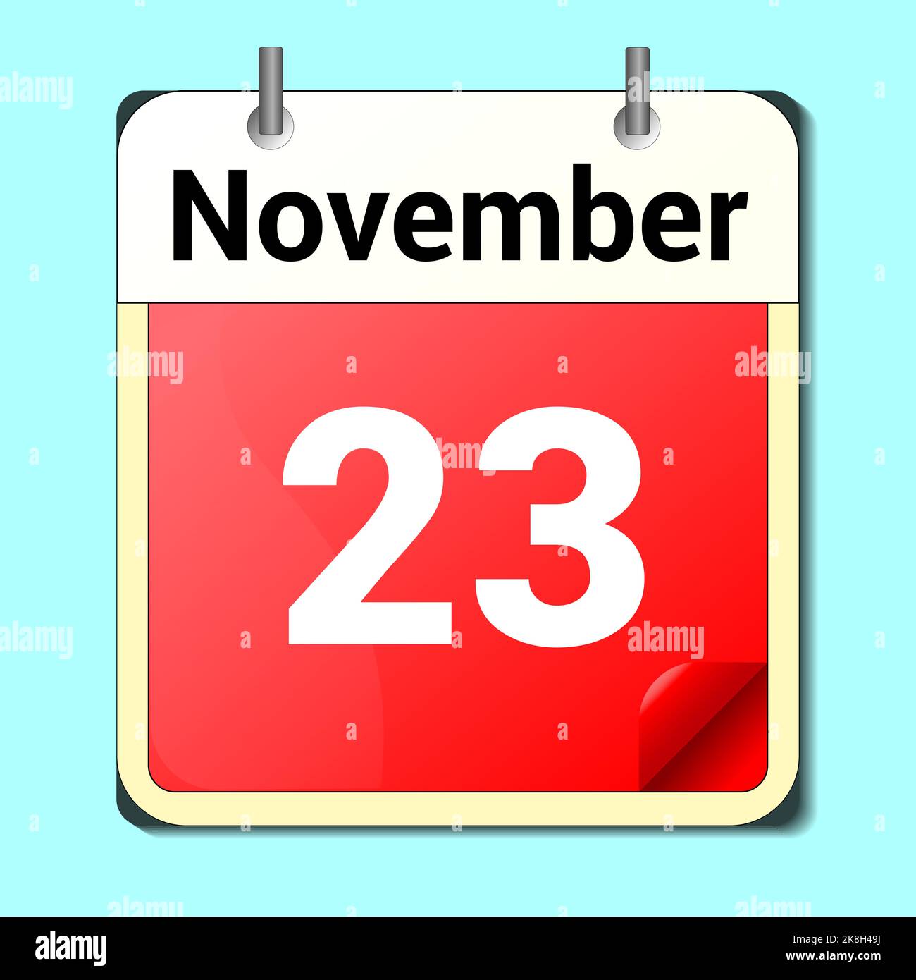 day on the calendar, vector image format, November 23 Stock Vector ...