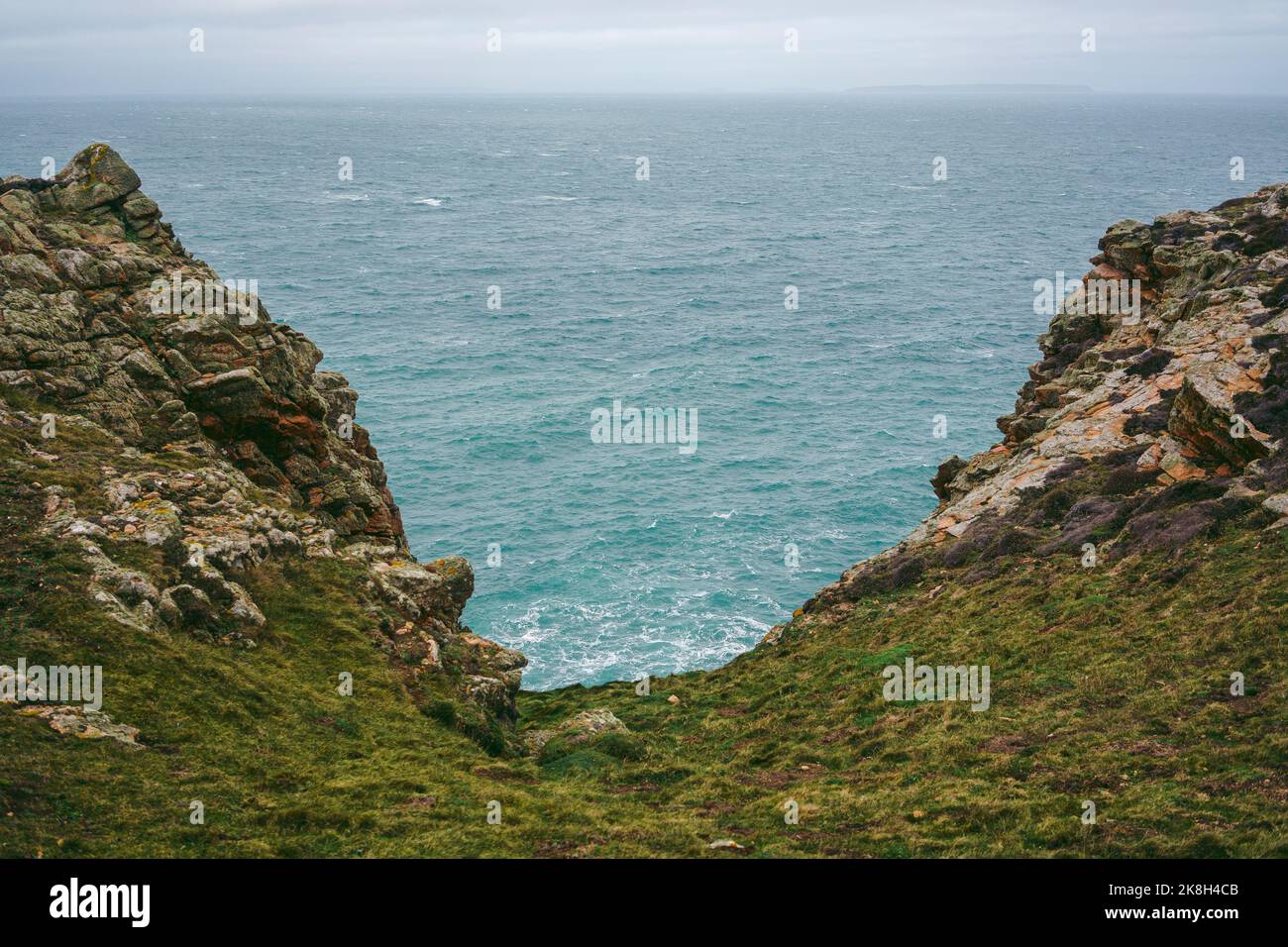 Beautiful nature views of coastal cliffs and beaches on Jersey Island ...