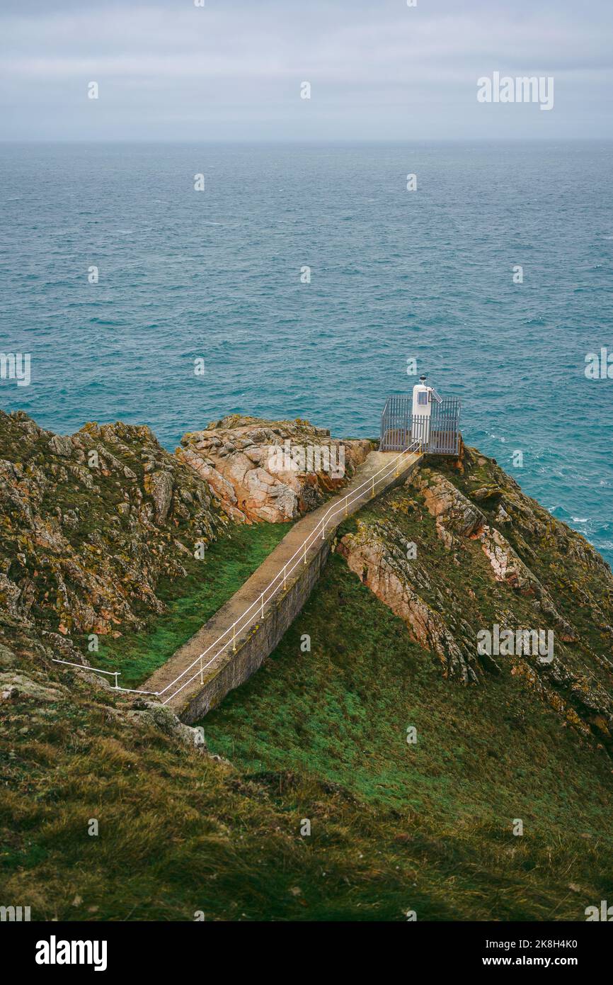 Beautiful nature views of coastal cliffs and beaches on Jersey Island ...