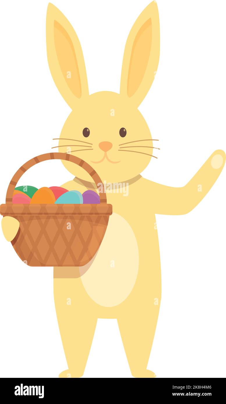 Happy rabbit icon cartoon vector. Animal card. Spring decoration Stock ...