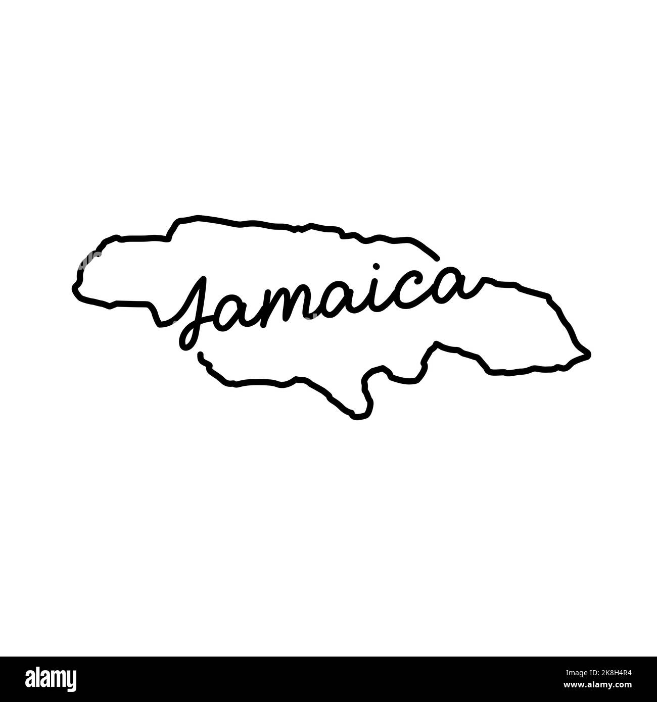 Jamaica outline hi-res stock photography and images - Alamy