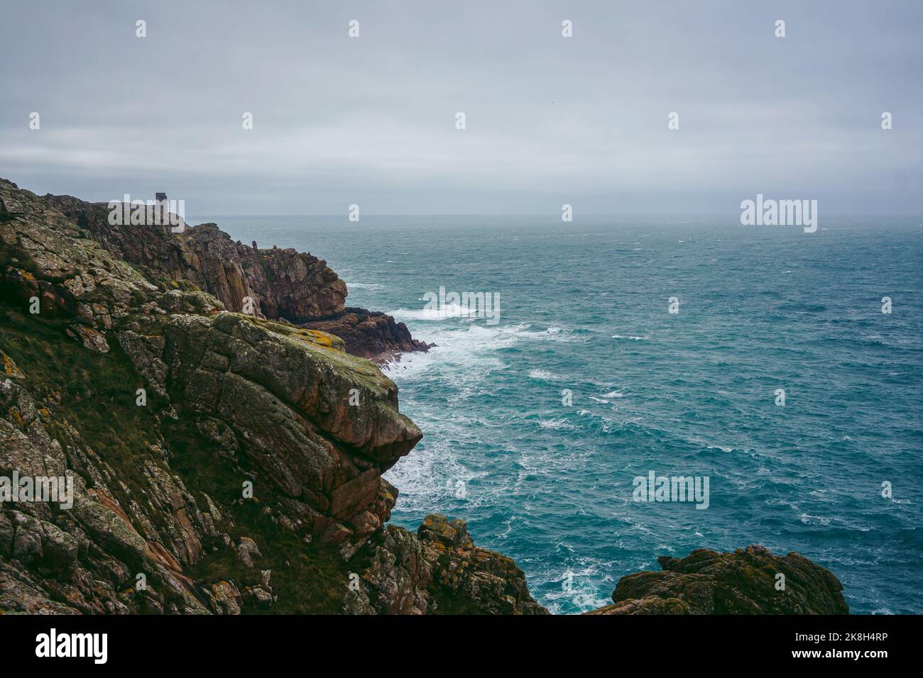 Beautiful nature views of coastal cliffs and beaches on Jersey Island ...