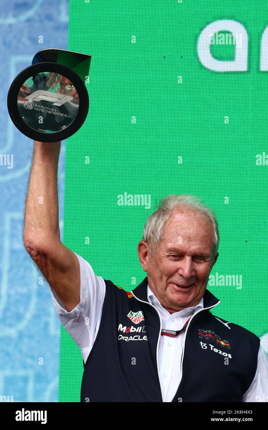 Dr Helmut Marko (AUT) Red Bull Motorsport Consultant celebrates on the ...