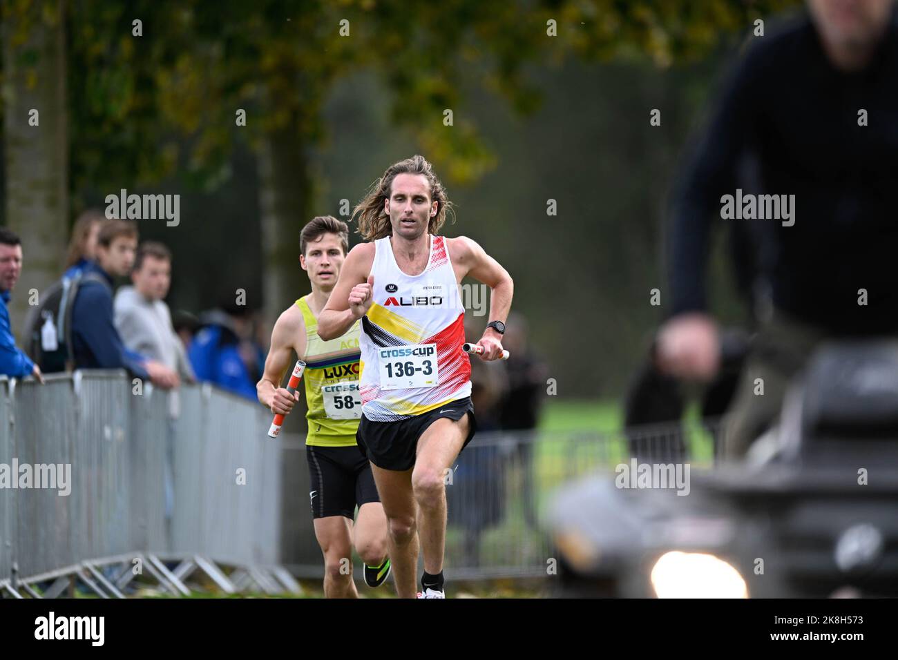 Belgian Hamish Carson pictured in action during the men's relay race at ...