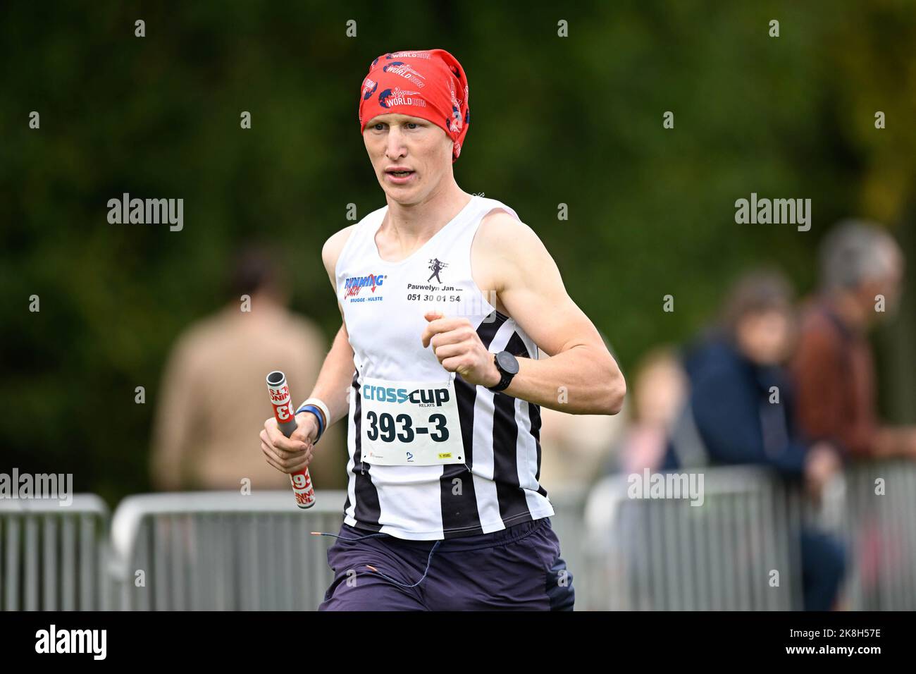 Glenn Brysbaert pictured in action during the men's relay race at the ...