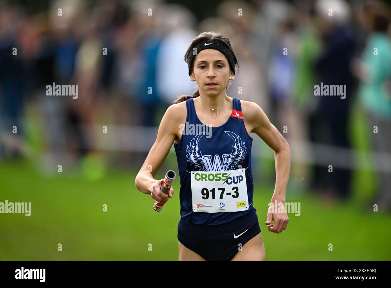 Chloe Herbiet pictured in action during the women's relay race at the ...