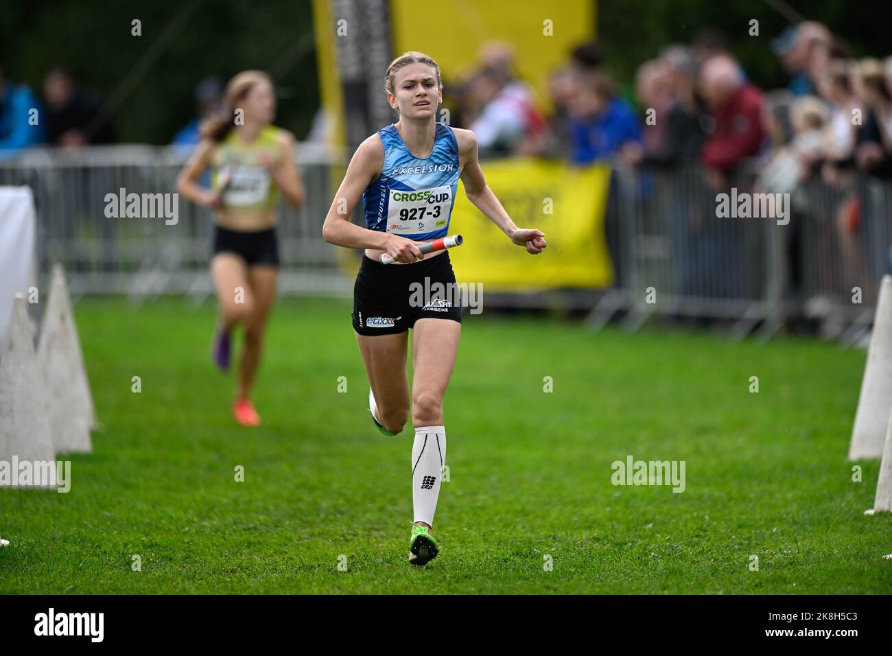 Jana Van Lent pictured in action during the women's relay race at the ...