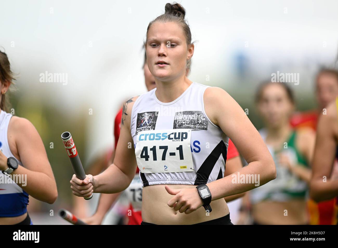 Ilke Deleu pictured in action during the women's relay race at the ...