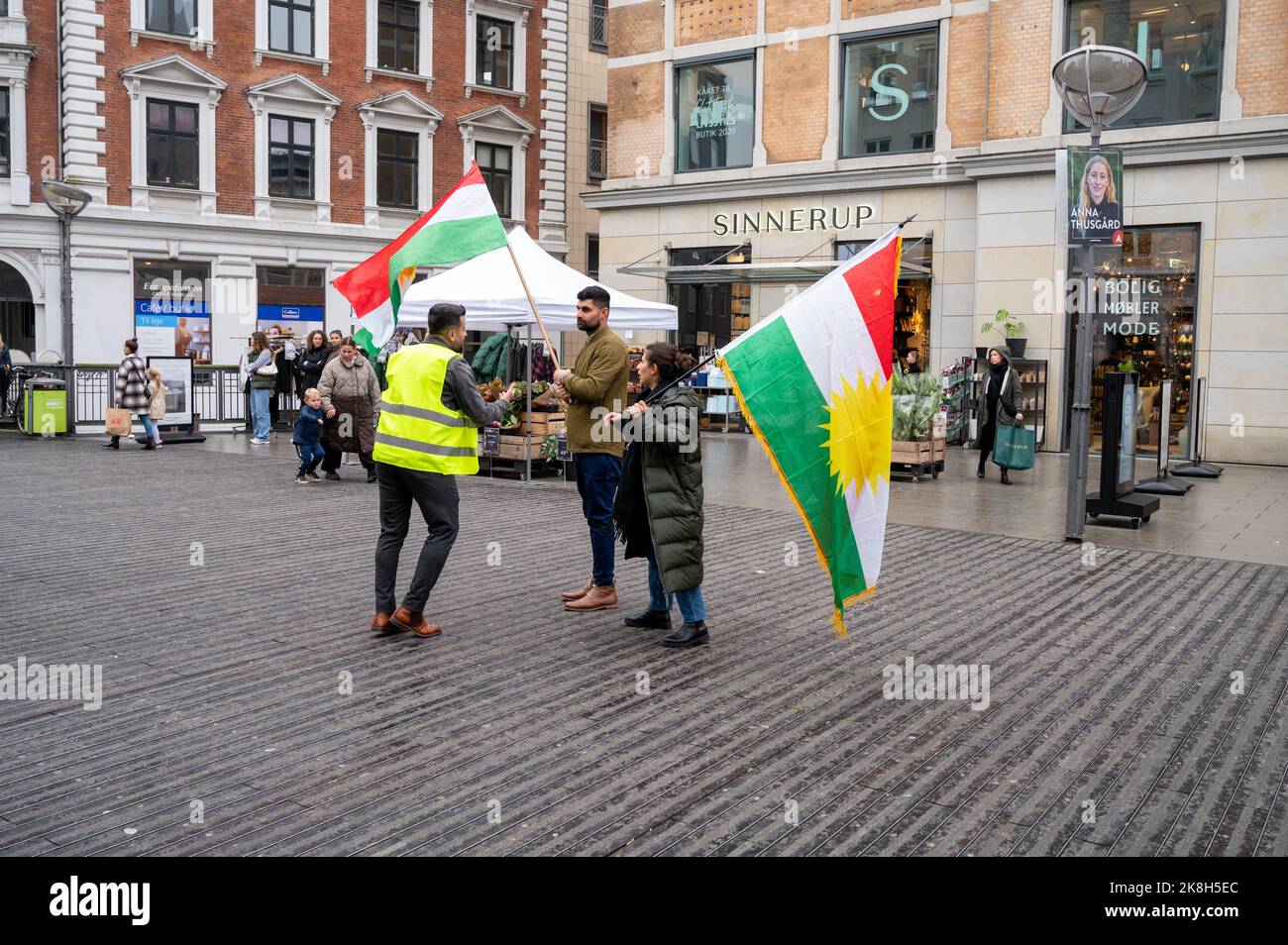 Demonstration against the Iranian government. Showing a man and a woman ...