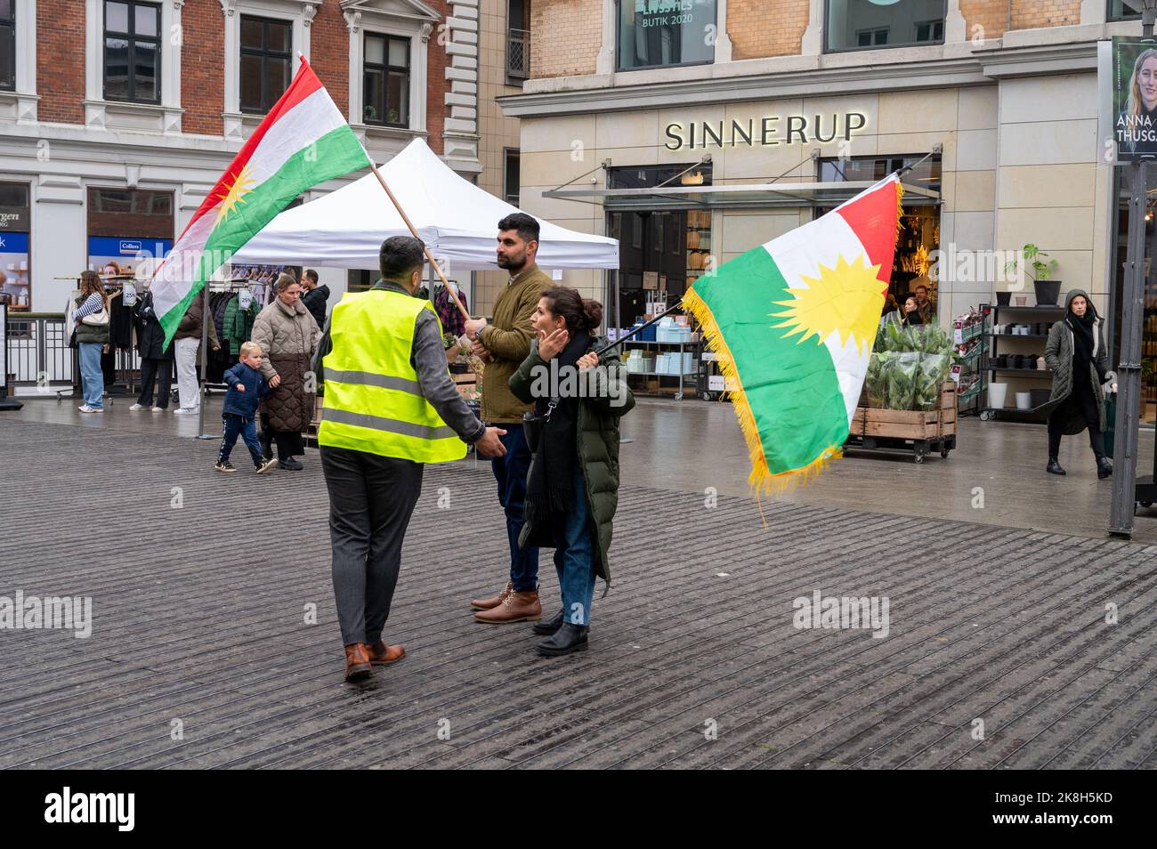 Demonstration against the Iranian government. Showing a man and a woman ...