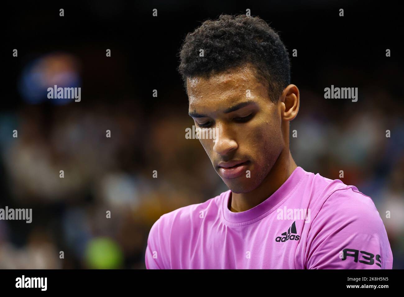 Canadian Felix Auger-Aliassime pictured before the men's singles final ... Canadian Felix Auger-Aliassime pictured before the men's singles final ...