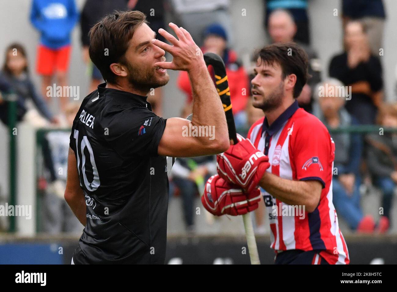Racing's Cedric Charlier looks frustrated during a hockey game between ...