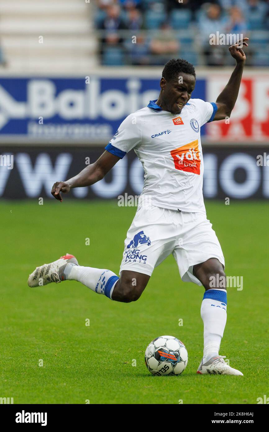 Gent's Joseph Okumu pictured in action during a soccer match between ...