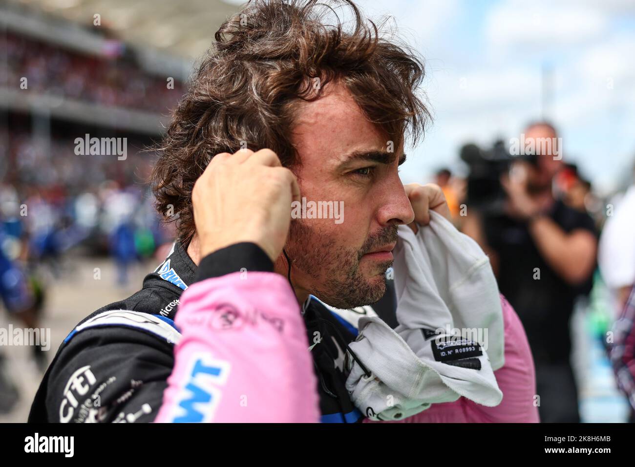 Fernando Alonso (ESP) Alpine F1 Team on the grid. 23.10.2022. Formula 1 ...