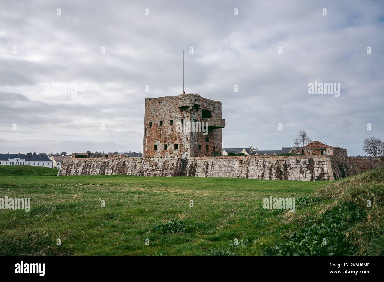 Beautiful old Fort Henry at the sea in Jersey Island. UK Channel ...