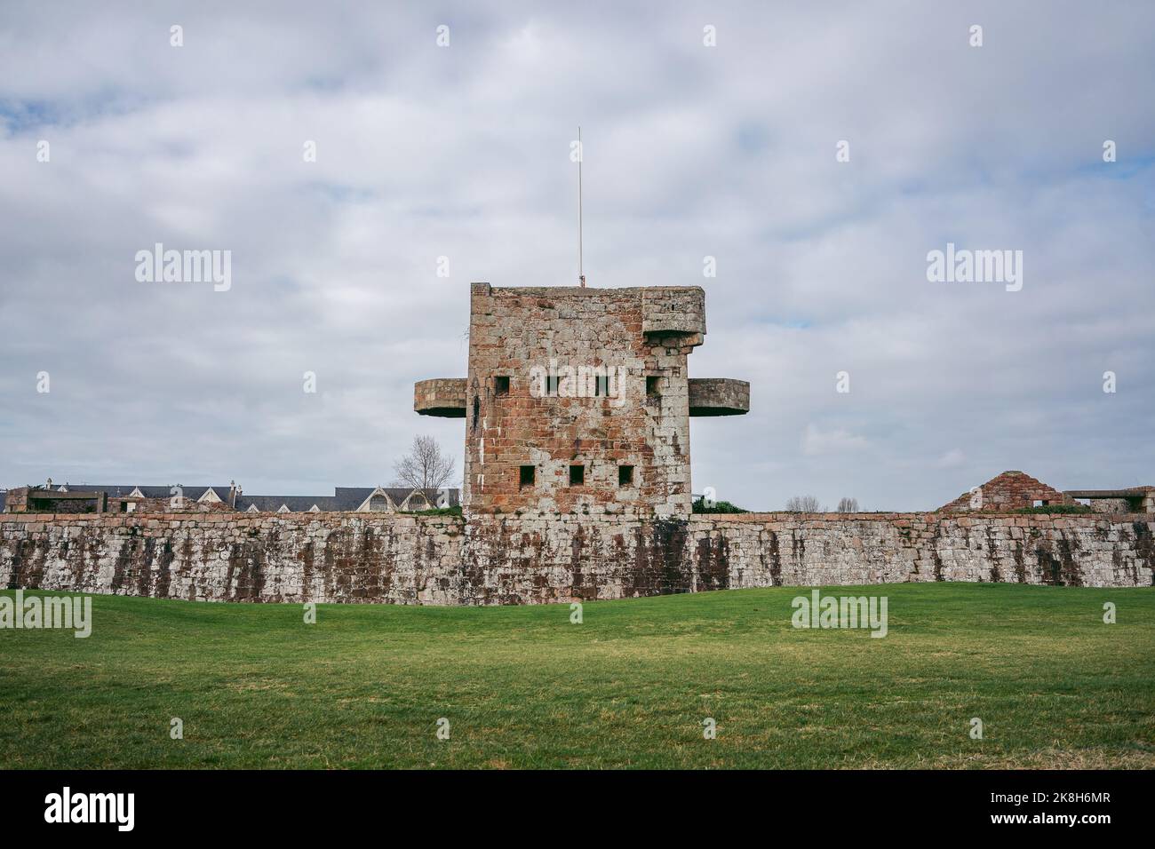 Beautiful old Fort Henry at the sea in Jersey Island. UK Channel ...
