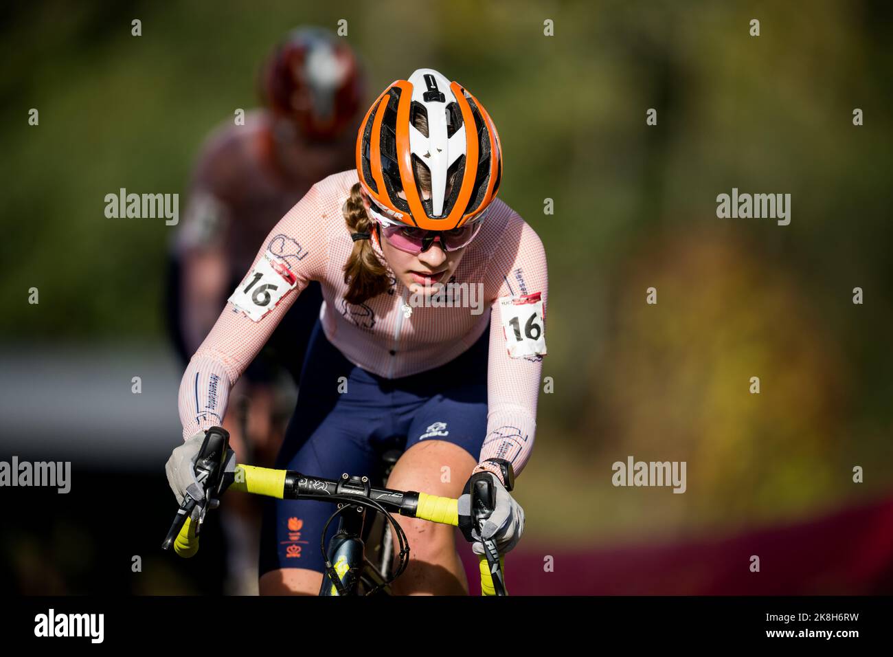 Dutch Roxanne Takken pictured in action during the women's junior race ...