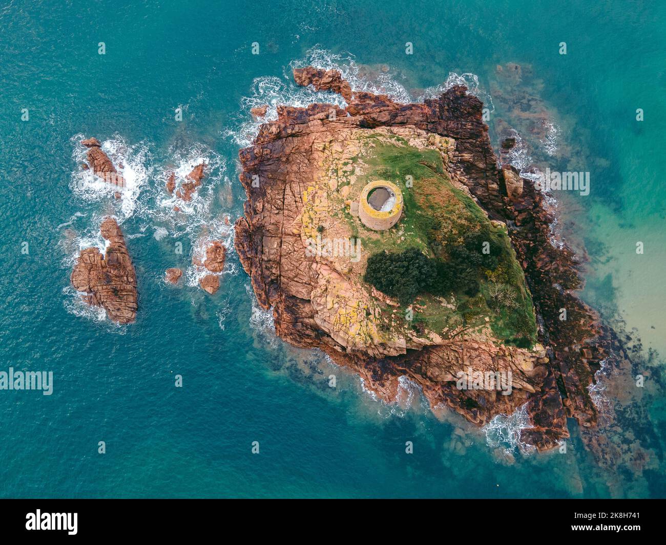 Beautiful nature views of coastal cliffs and beaches on Jersey Island ...