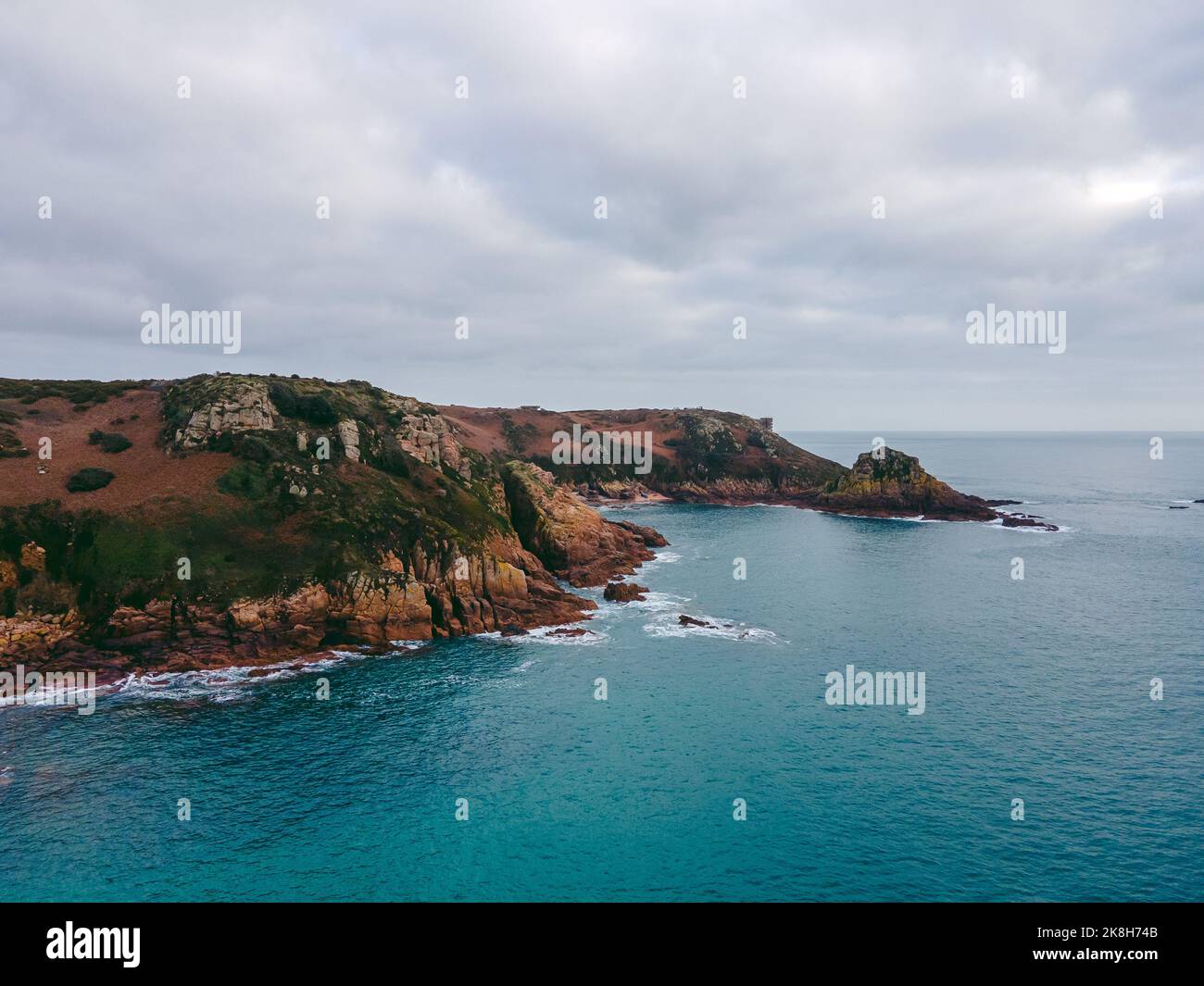 Beautiful nature views of coastal cliffs and beaches on Jersey Island ...