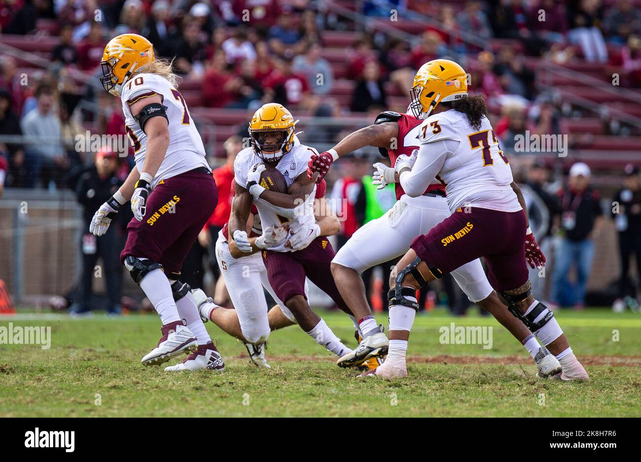 October 22 2022 Palo Alto, CA USA Arizona State Sun Devil running back ...