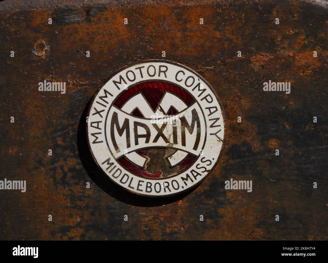 An antique Maxim fire engine Stock Photo - Alamy