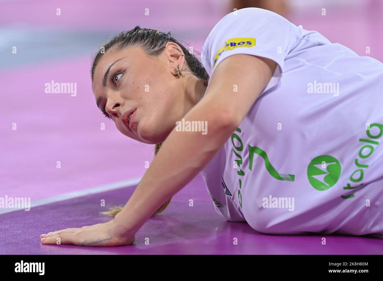Rosamaria Montibeller (E-Work Busto Arsizio) during the Volleyball Italian Serie A1 Women match ...