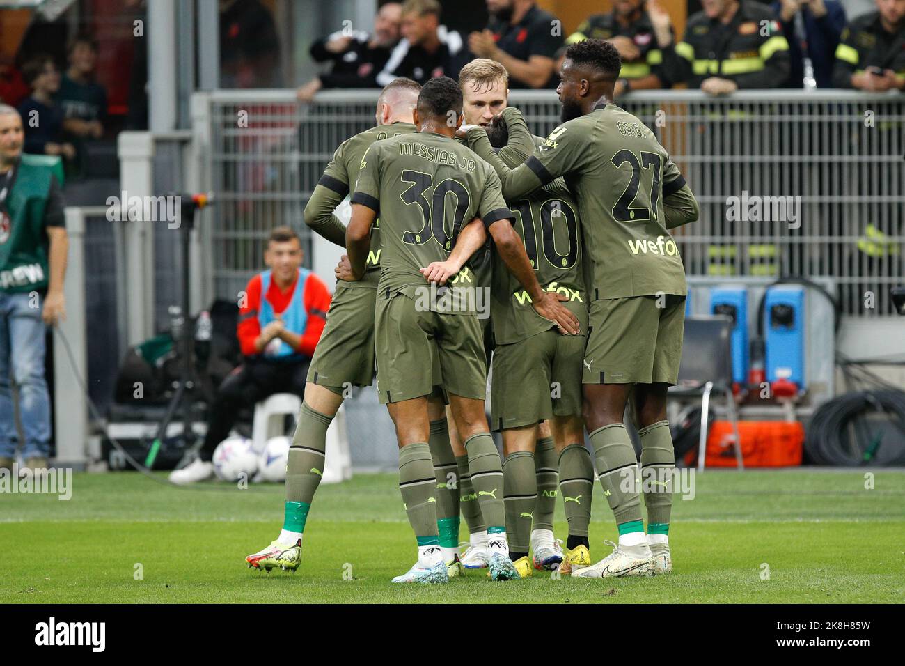 Milan, Italy. 22nd Oct, 2022. Italy, Milan, oct 22 2022: Brahim Diaz ...