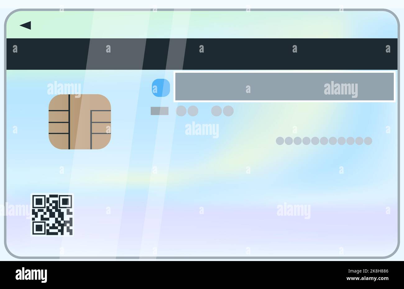 Illustration of the back of my number card, with a blindfold case Stock ...