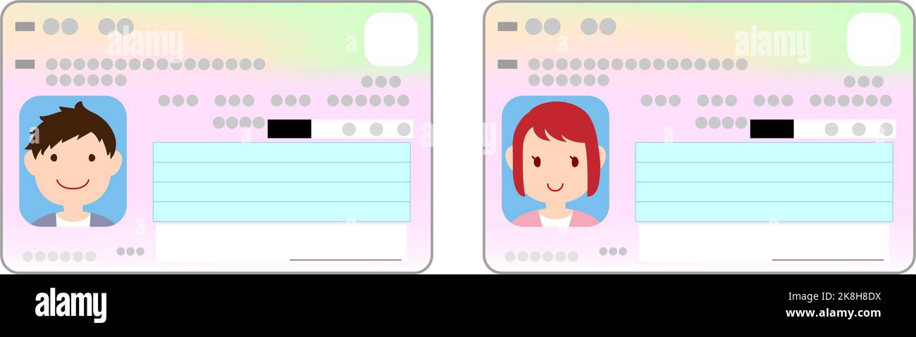 Illustration of the surface of my number card with male and female face ...