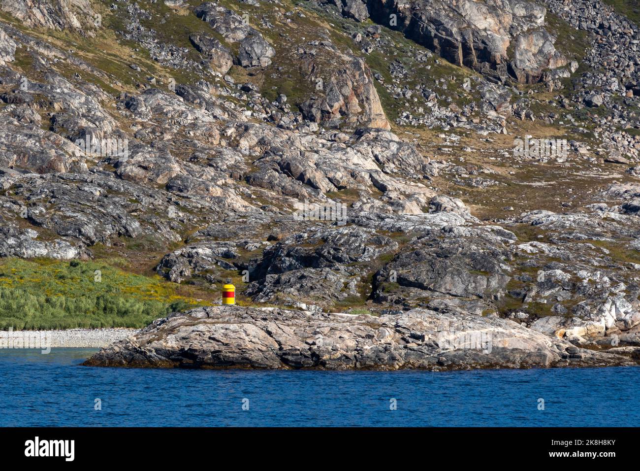 Lighthouse in Nanortalik, Kujalleq Municipality, Greenland, Kingdom of ...