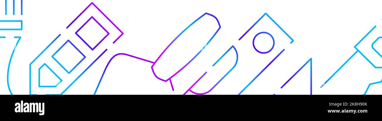 Home painting and repair related horizontal banner or bottom border ...