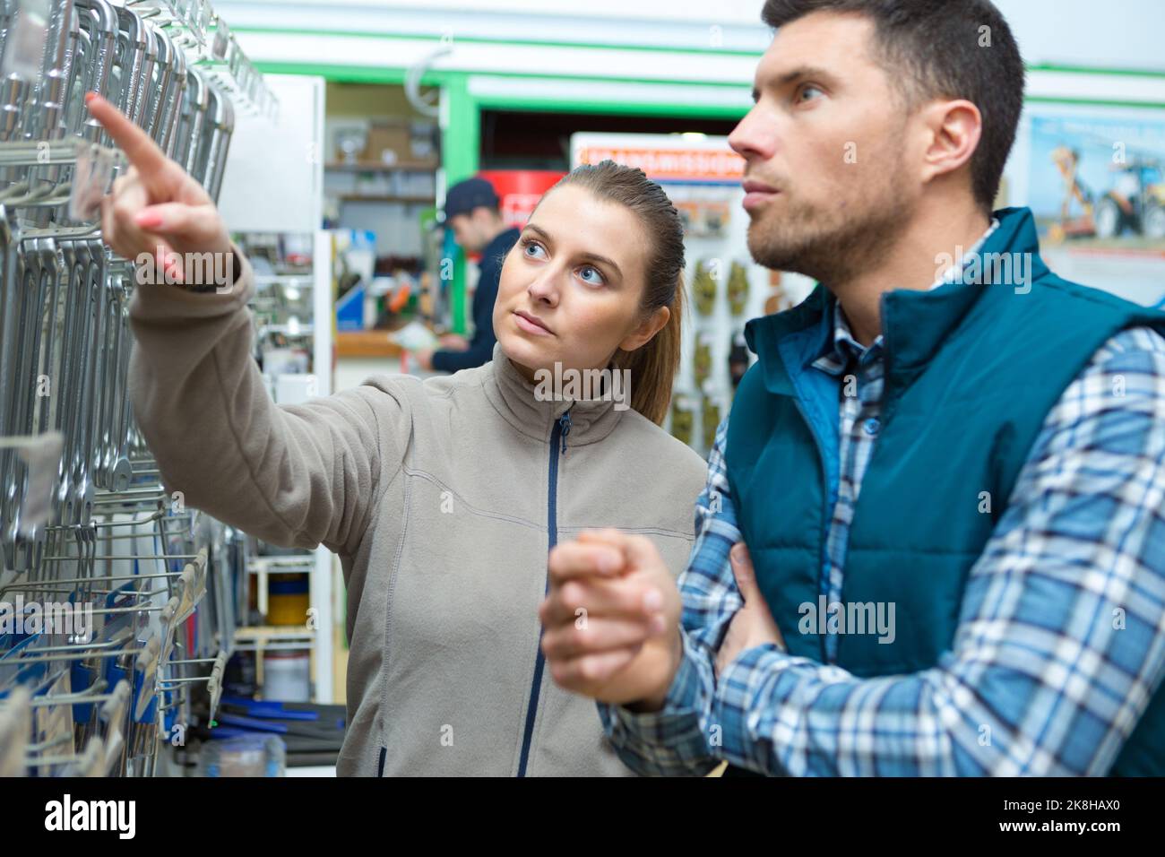 woman shopping in hardware store Stock Photo - Alamy