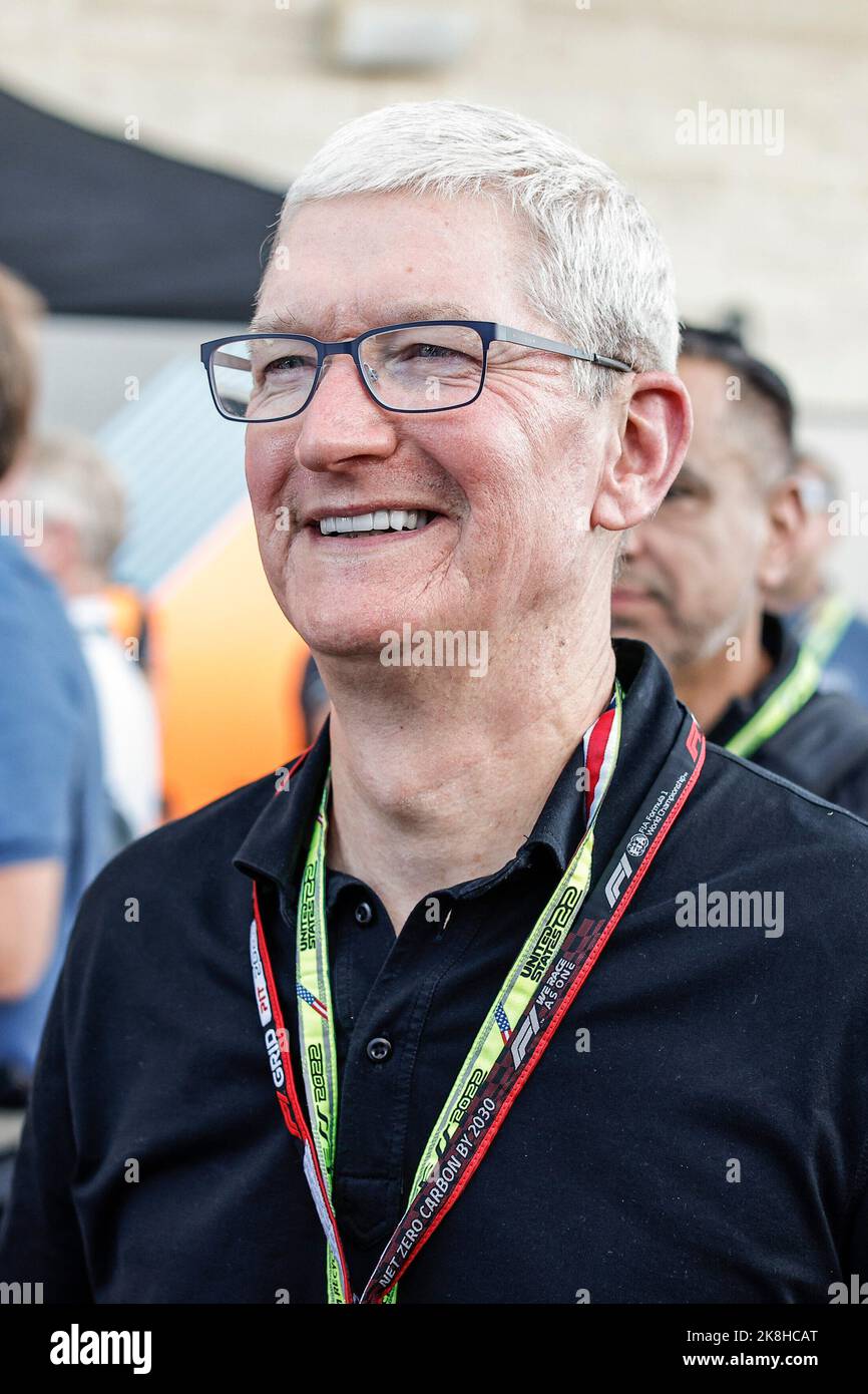 Austin, USA. 22nd Oct, 2022. Tim Cook (CEO of Apple), F1 Grand Prix of ...
