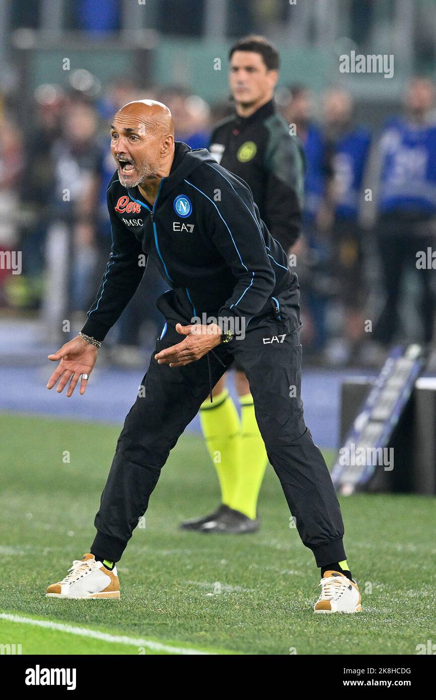 Rome, Italy, 23 Oct, 2022 Luciano Spalletti coach of SSC Napoli at the ...