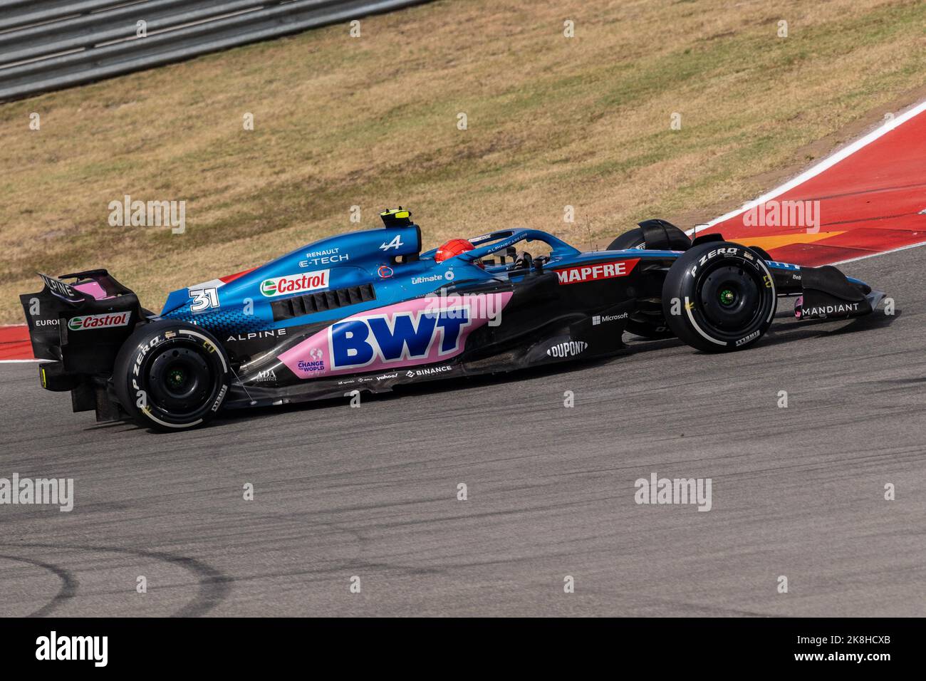 Oct 23, 2022..Esteban Ocon #31 from the Alpine racing team in action ...
